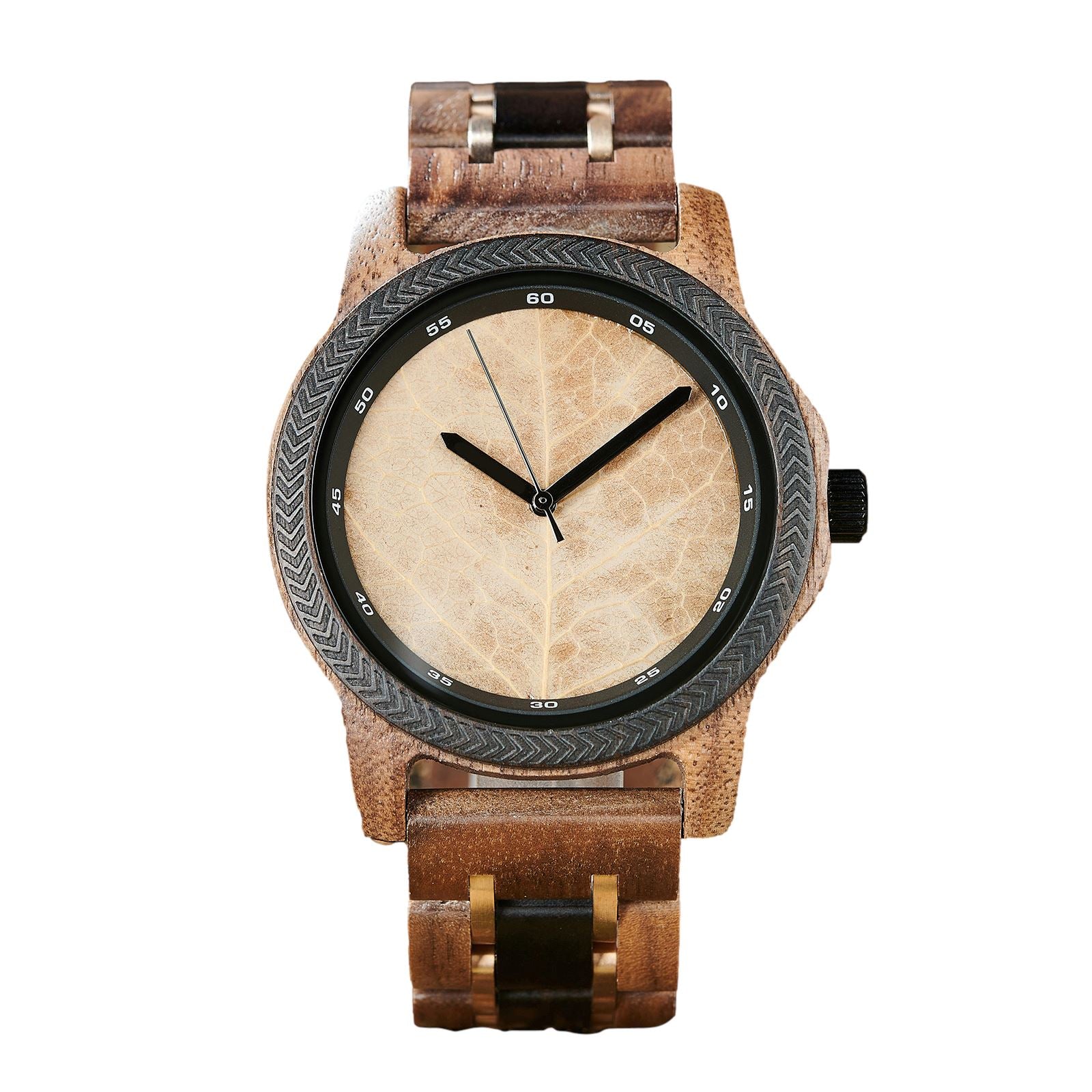 Unique Male Walnut & Eboy Wooden Watch GT155-1 – Woodish